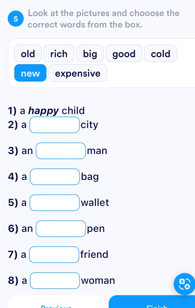 5 Look at the pictures and chooose the | StudyX