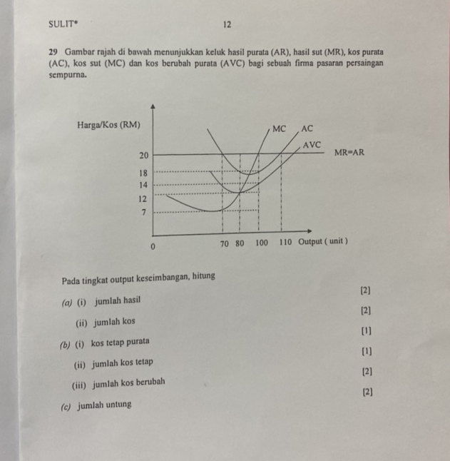 SULIT 12 29 Gambar rajah di bawah | StudyX