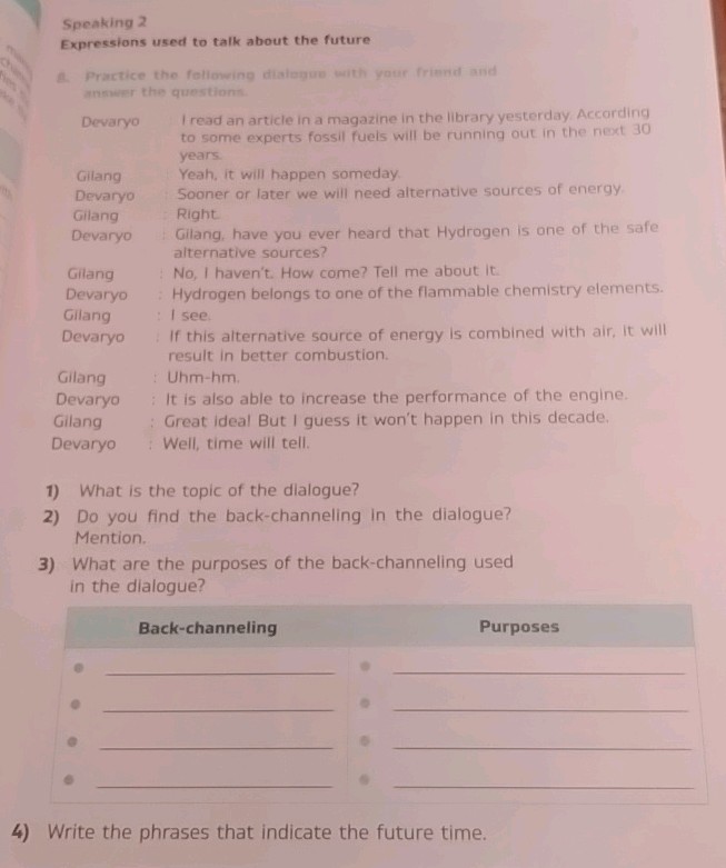 Speaking 2 Expressions used to talk about | StudyX