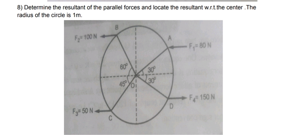 8) Determine the resultant of the parallel | StudyX