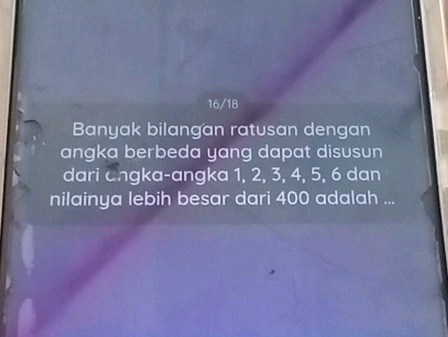 16 / 18 Banyak bilangan ratusan dengan angka | StudyX