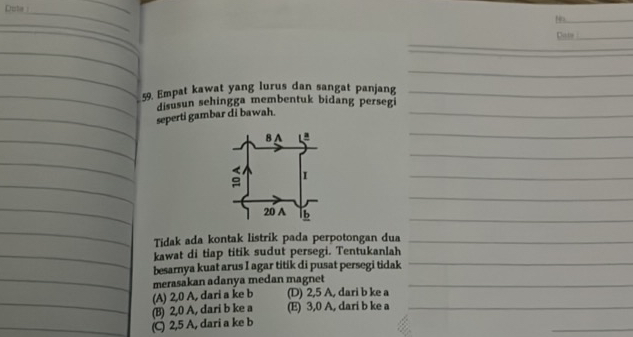 Deta 59 Empat kawat yang lurus dan sangat | StudyX