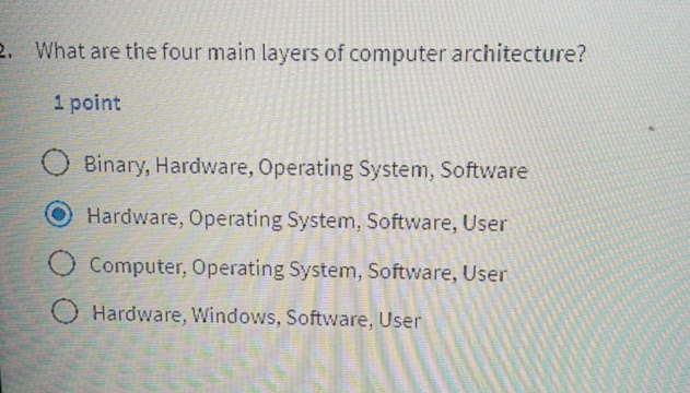 What are the four main layers of computer | StudyX