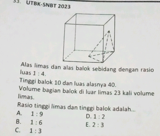 53 UTBK-SNBT 2023 Alas limas dan alas balok | StudyX