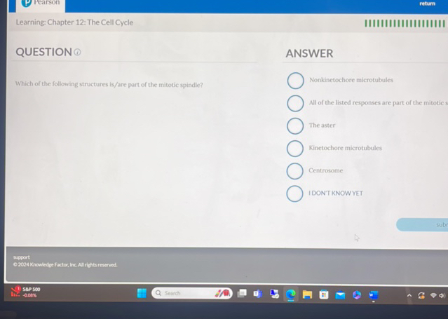 Pearson return Learning Chapter 12 The Cell | StudyX