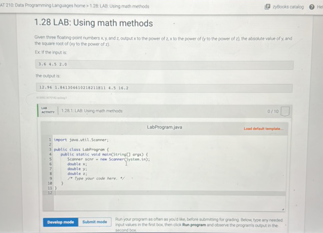 AT 210 Data Programming Languages home 128 | StudyX