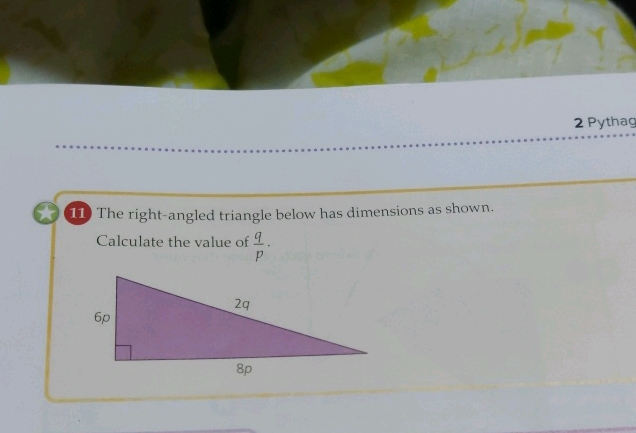 2 Pythag 11 The right-angled triangle below | StudyX