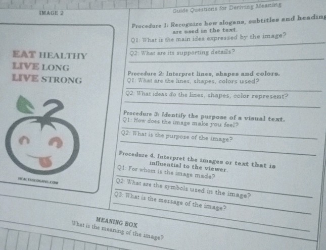 IMAGE 2 Guidt Questions for Deriving Meaning | StudyX