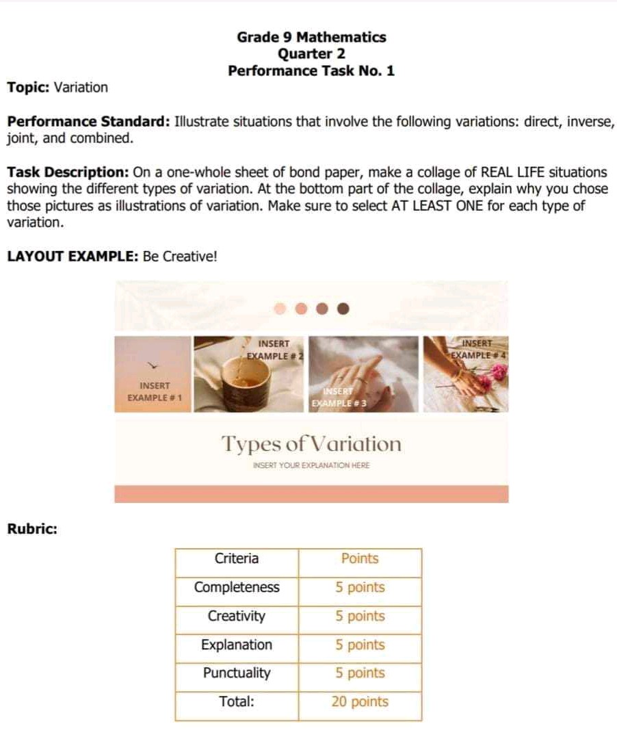 Grade 9 Mathematics Quarter 2 Performance | StudyX