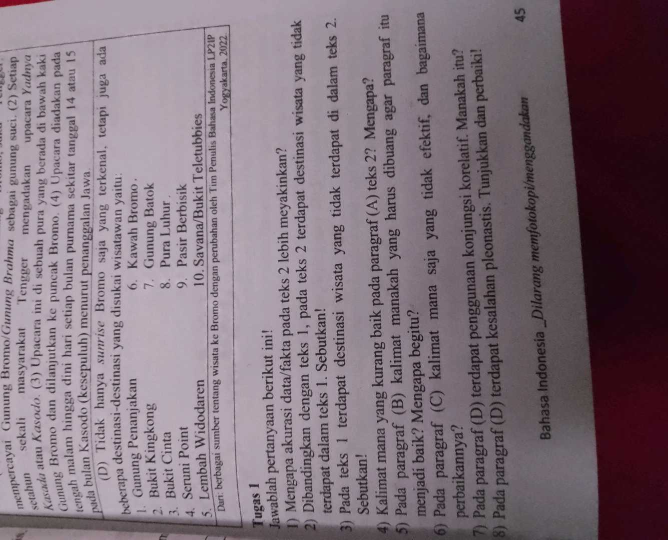 mempercayai Gunung Bromo/Gunung Brahma | StudyX