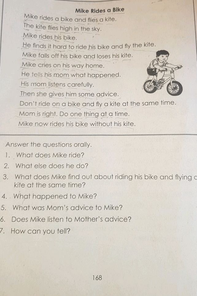 Mike Rides a Bike Mike rides a bike and | StudyX