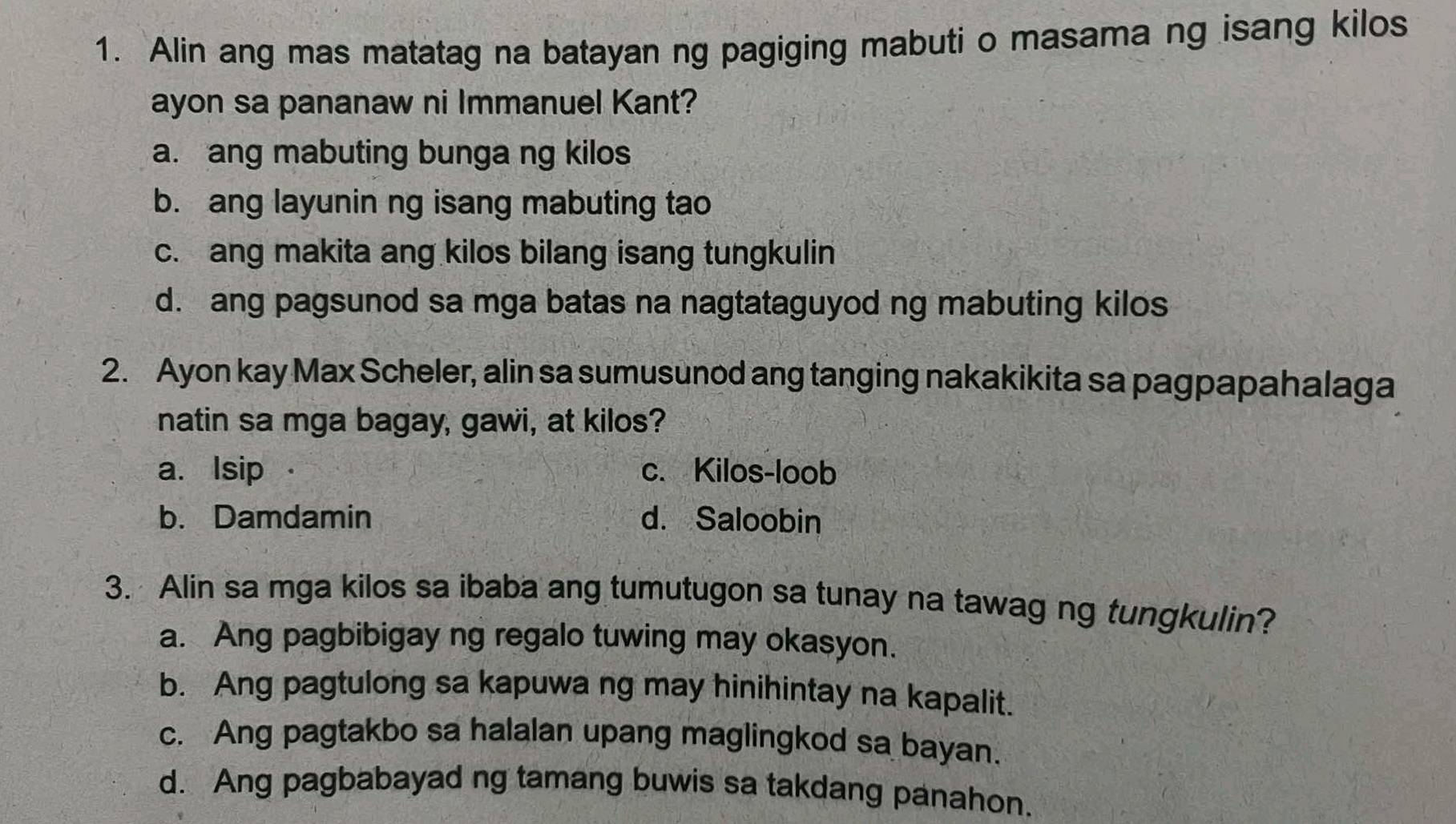 1 Alin ang mas matatag na batayan ng | StudyX