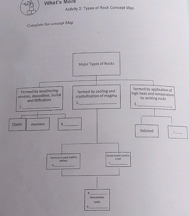Whats More Activity 2 Types of Rock Concept | StudyX