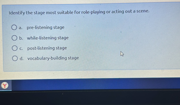 Identify the stage most suitable for | StudyX
