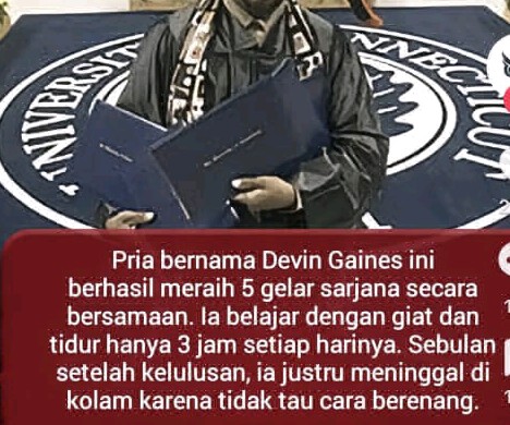 Pria bernama Devin Gaines ini berhasil | StudyX