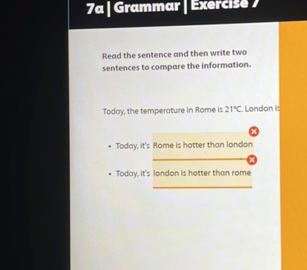 7aGrammarExercisey Read the sentence and | StudyX