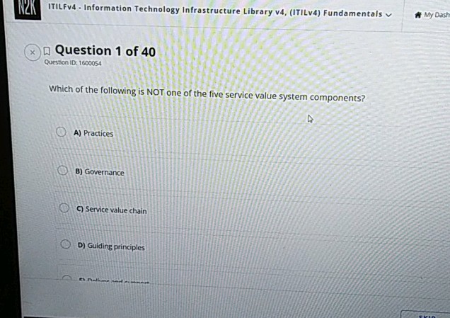 ITILFv4 - Information Technology | StudyX