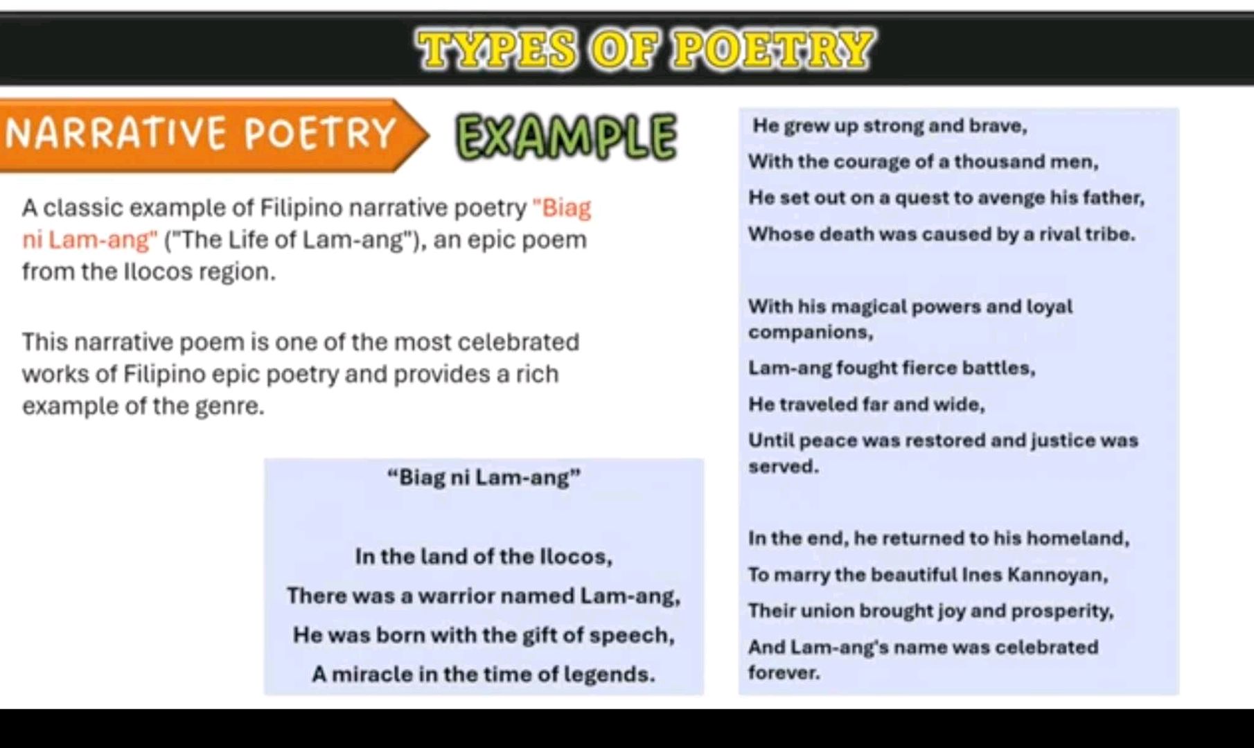(0) B(0) NARRATIVE POETRY A classic example | StudyX
