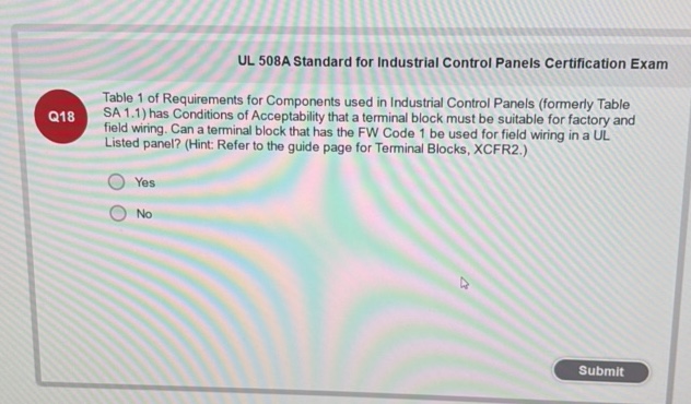 UL 508A Standard for Industrial Control