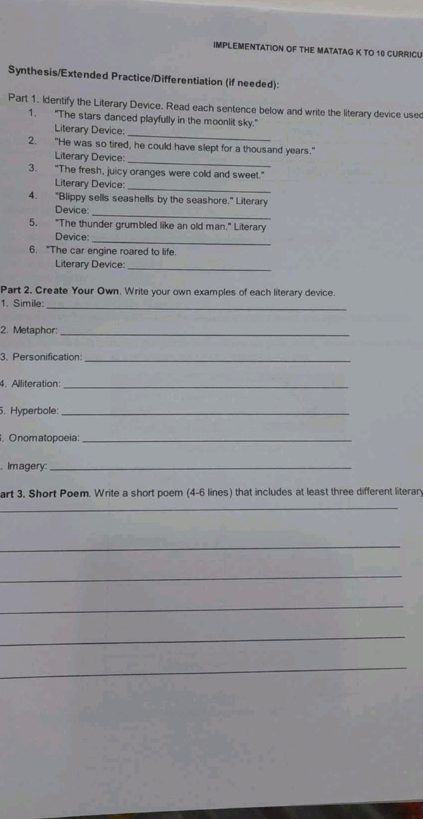 IMPLEMENTATION OF THE MATATAG K TO 10 | StudyX